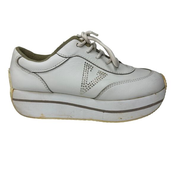 Vintage | Shoes | Vintage Volatile Shoes Womens 75 White Platform ...